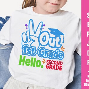 Peace Out First Grade SVG Hello 2nd Grade 1st Grade Graduation Last Day ...