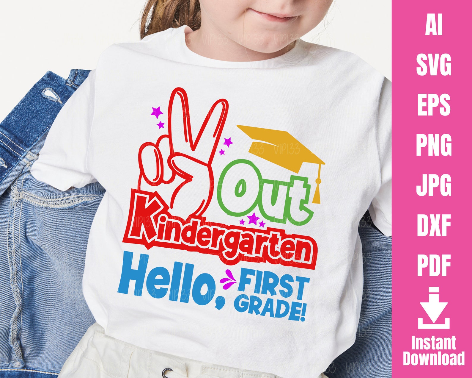 Peace Out Kindergarten SVG Hello, First Grade Kindergarten Graduation ...