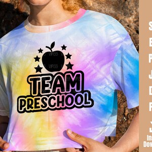 Team Preschool SVG Pre Kindergarten Shirts First Day of Preschool Shirt ...