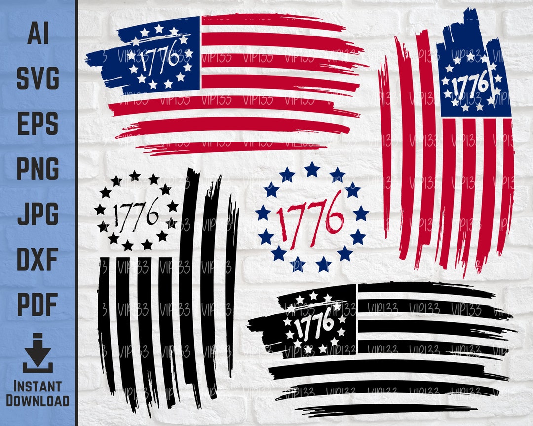 13 Star Flag SVG Bundle | 1776 Betsy Ross American Flag Svg | American ...