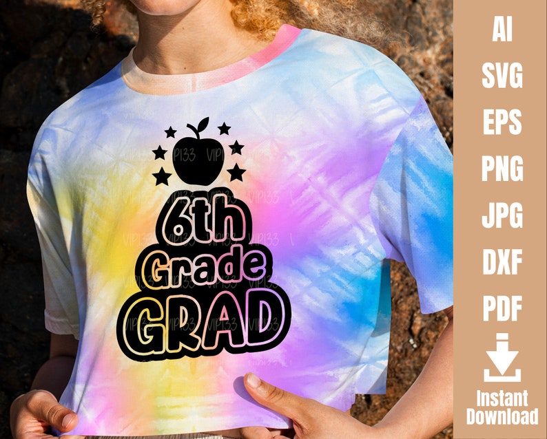 6th Grade Grad SVG Sixth Grade Graduation Last Day of 6th Grade Peace ...