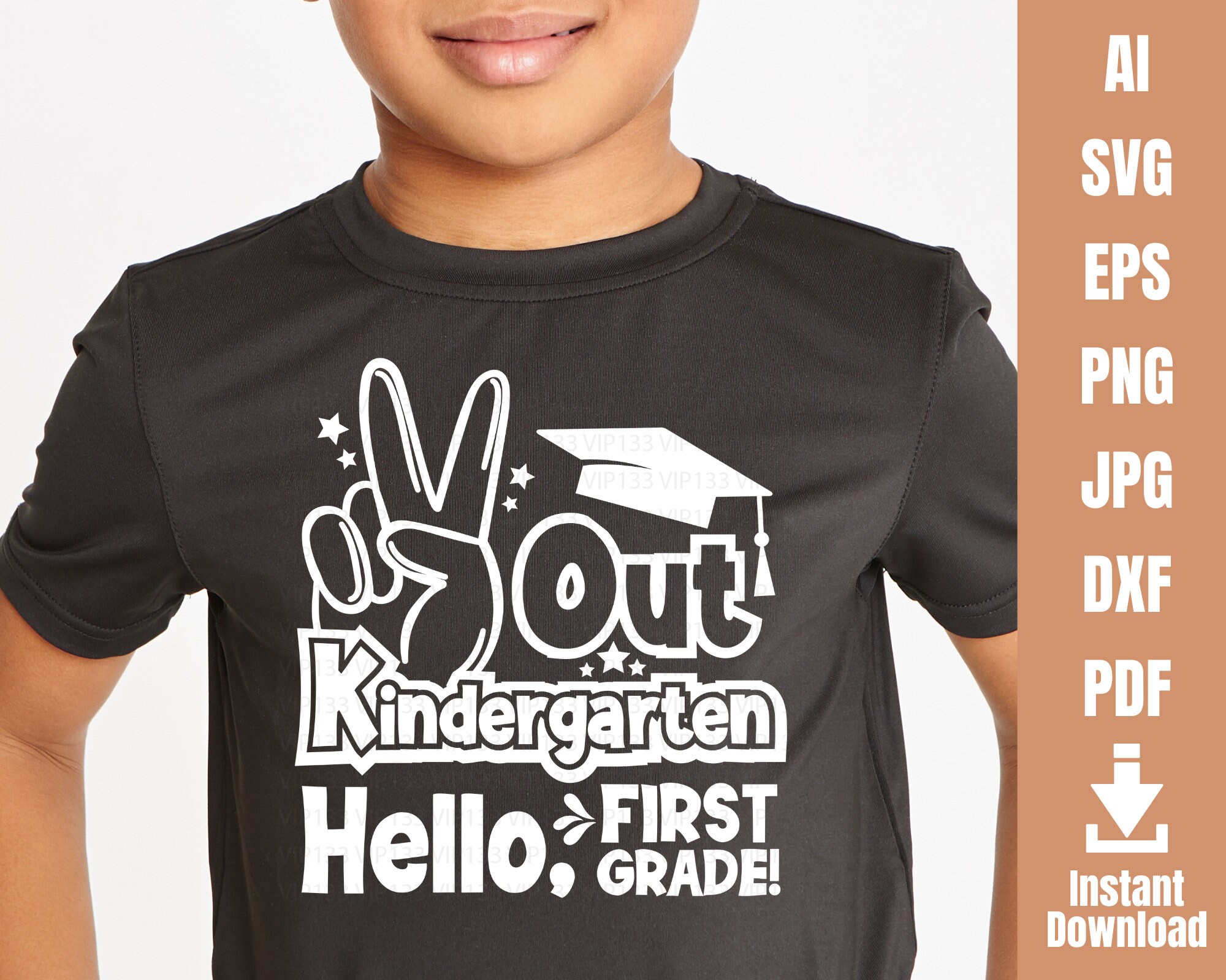Peace Out Kindergarten SVG Hello, First Grade Kindergarten Graduation ...