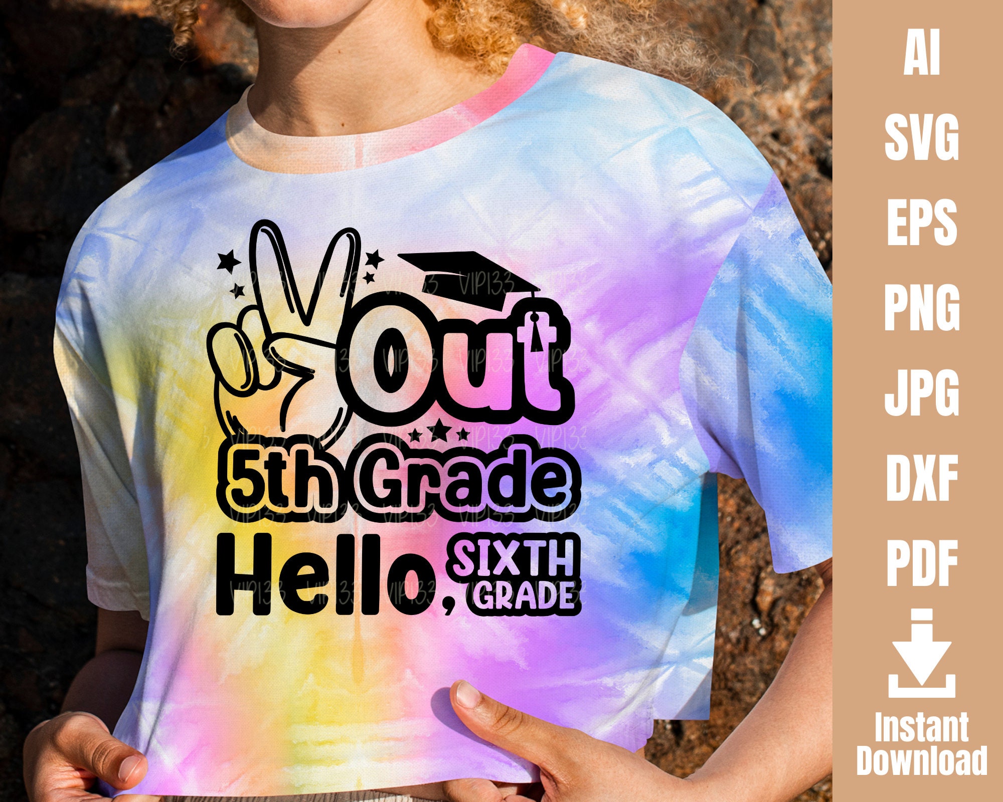 Peace Out Fifth Grade SVG 5th Grade Graduation Svg Last Day of Fifth ...
