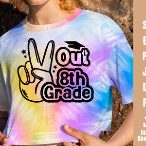 Peace Out Eighth Grade SVG 8th Grade Middle School Graduation Last Day ...