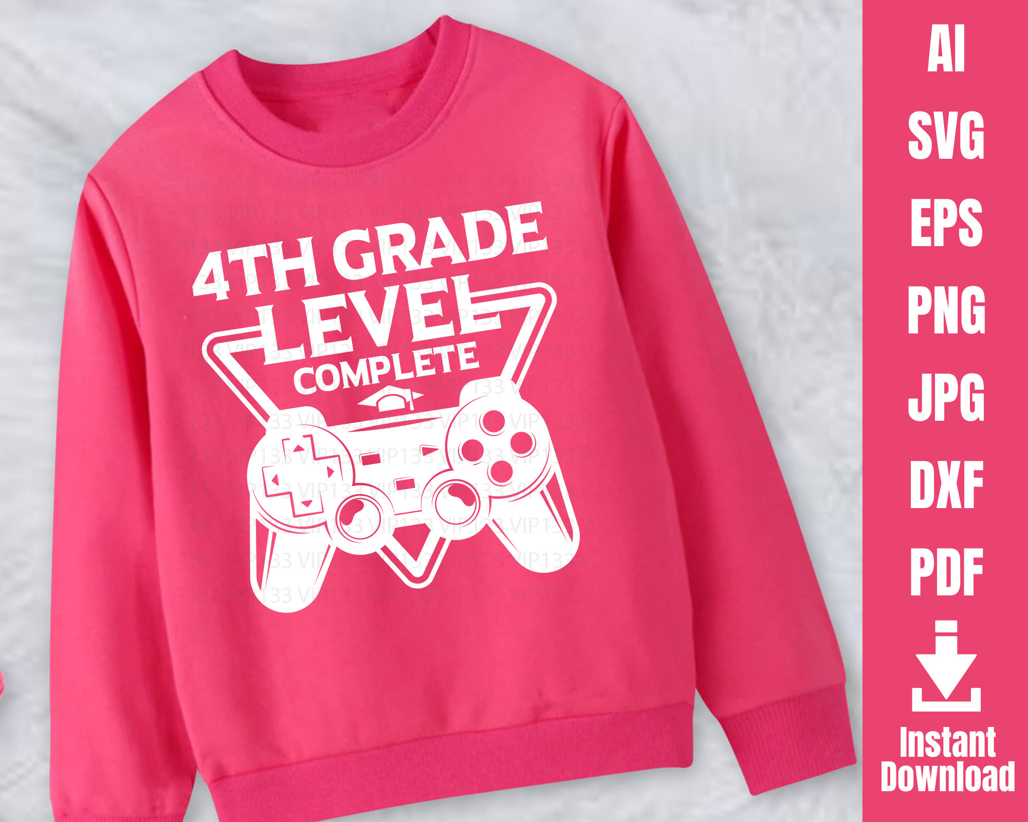 4th Grade Level Complete SVG 4th Grade Graduation Shirt SVG Last Day of ...