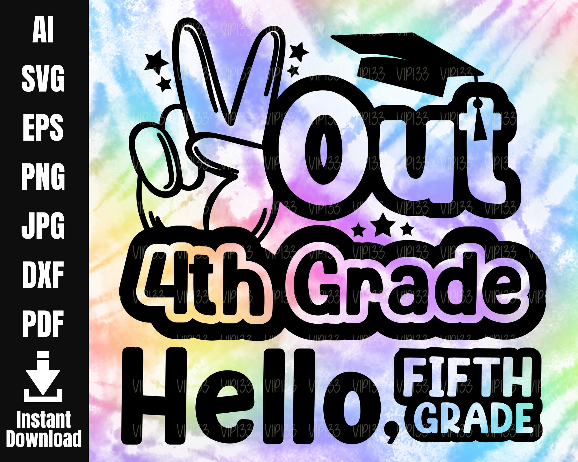 Hello Fifth Grade Shirt SVG 4th Grade Graduation Shirt SVG Last Day of ...