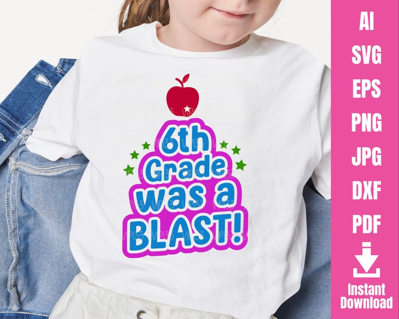 6th Grade Was a Blast Grad Gift SVG Sixth Grade Graduation - Etsy