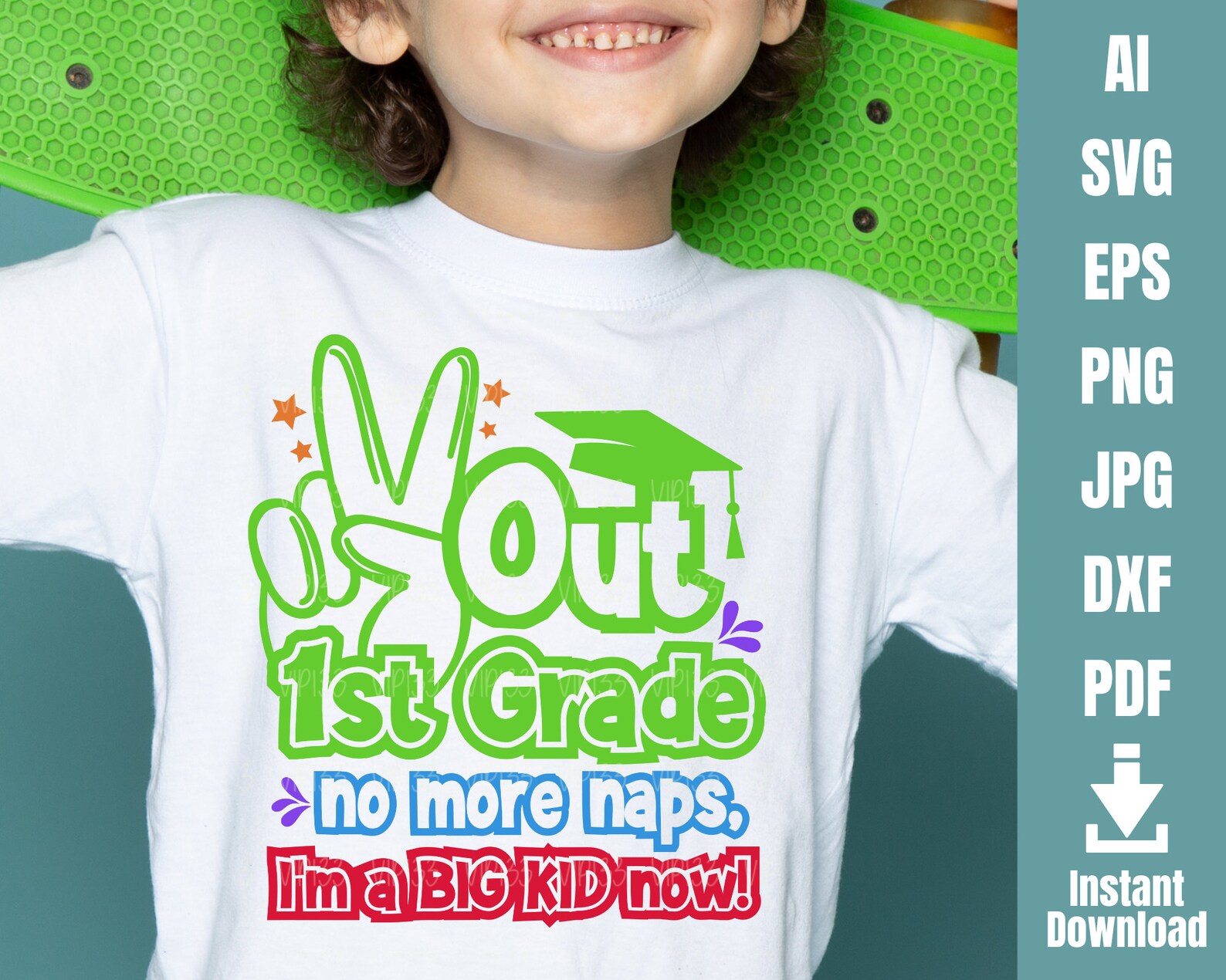 Peace Out First Grade SVG Im a Big Kid 1st Grade Graduation Last Day of ...