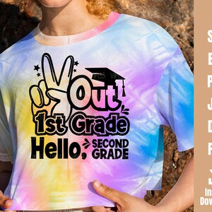 Peace Out First Grade SVG Hello 2nd Grade 1st Grade Graduation Last Day ...