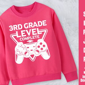 3rd Grade Level Complete 3rd Grade Graduation Shirt SVG Last Day of ...