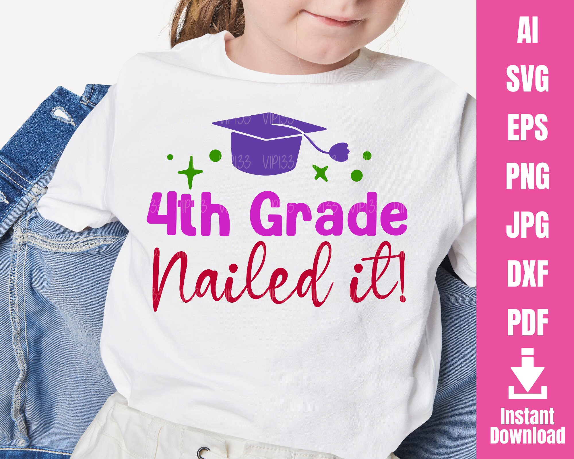 Fourth Grade Nailed It SVG 4th Grade Graduation Shirt SVG Last Day of ...