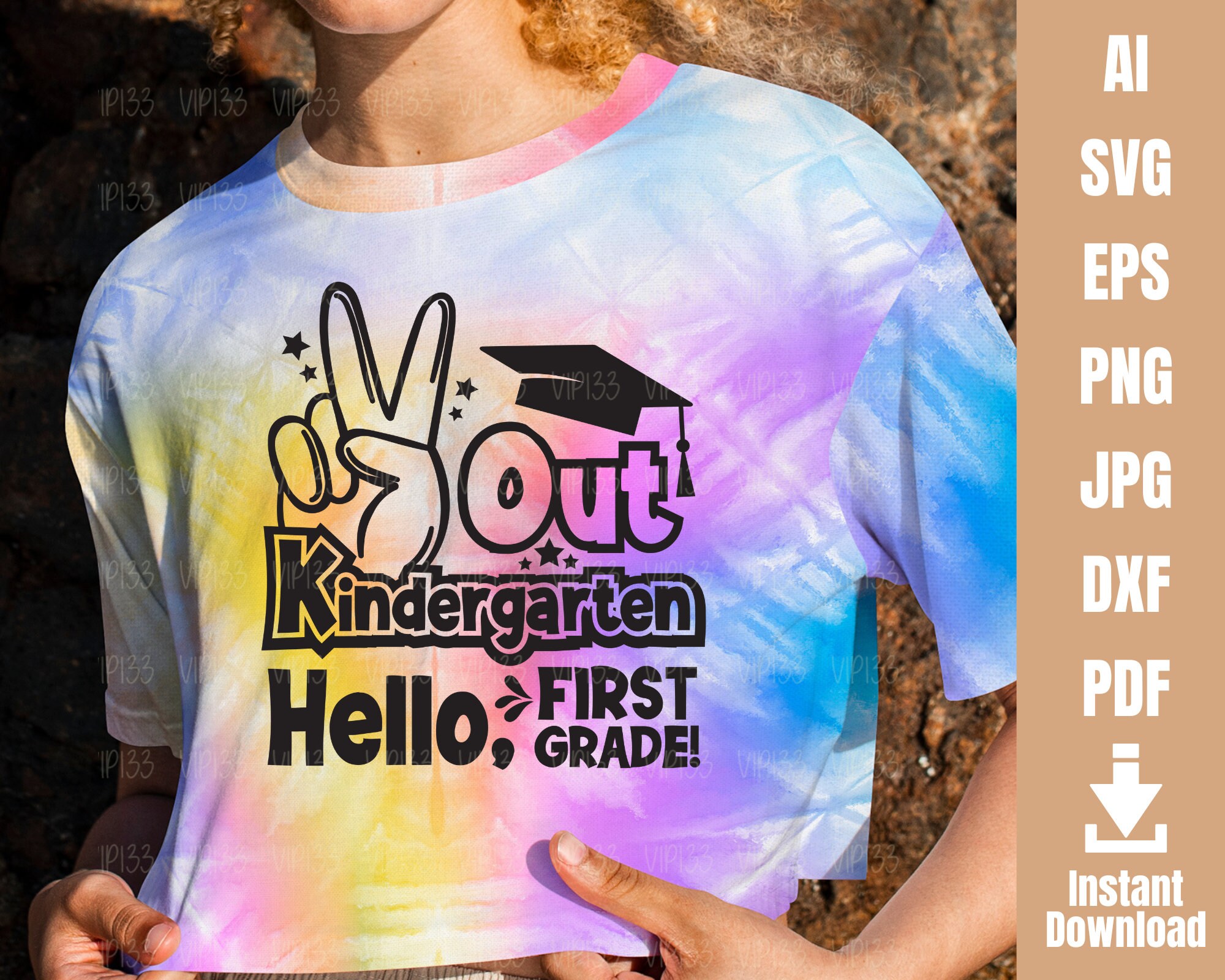 Peace Out Kindergarten SVG Hello, First Grade Kindergarten Graduation ...