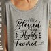 Blessed and Highly Favored SVG PNG Sublimation | Inspirational Quote ...
