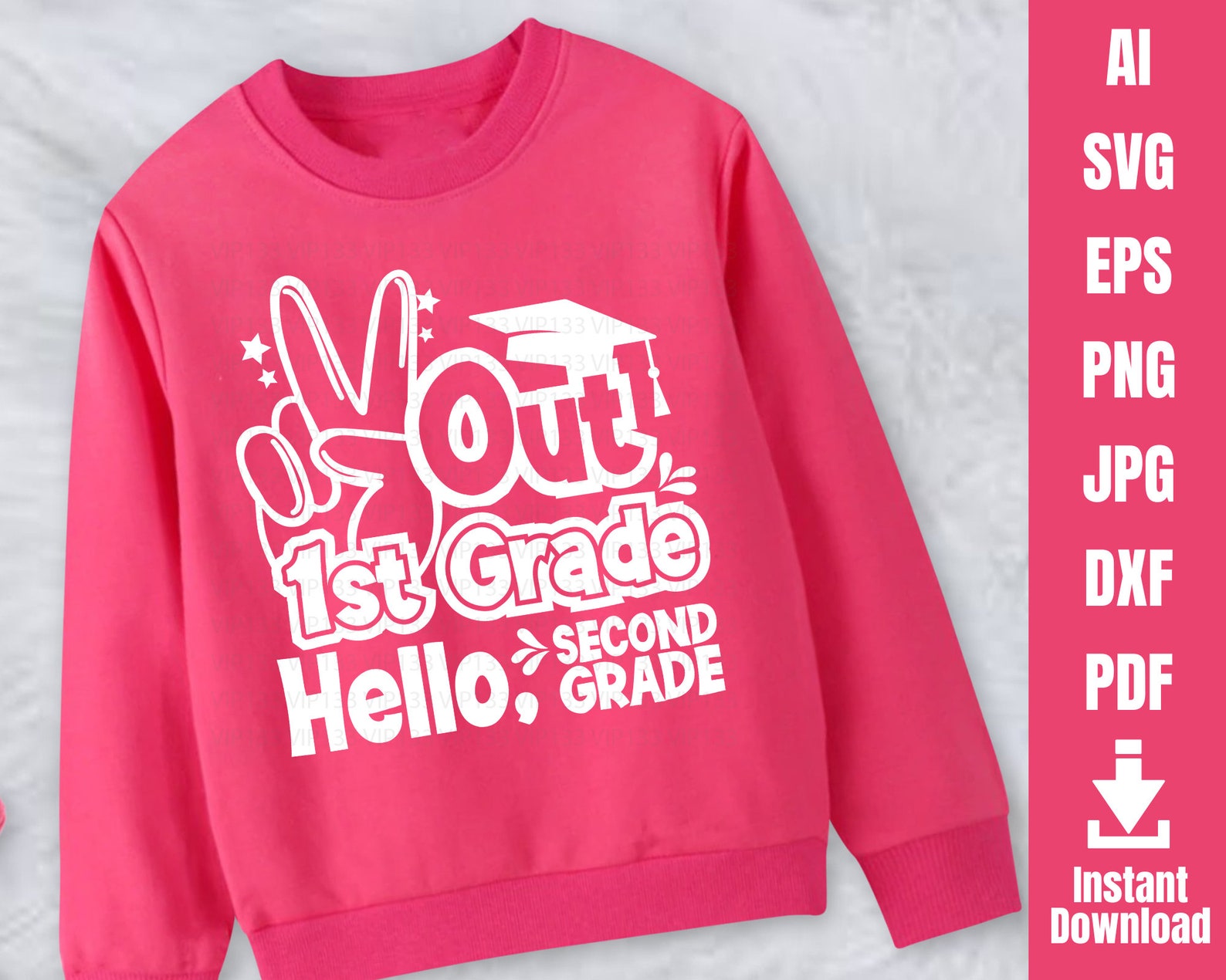 Peace Out First Grade SVG Hello 2nd Grade 1st Grade Graduation - Etsy