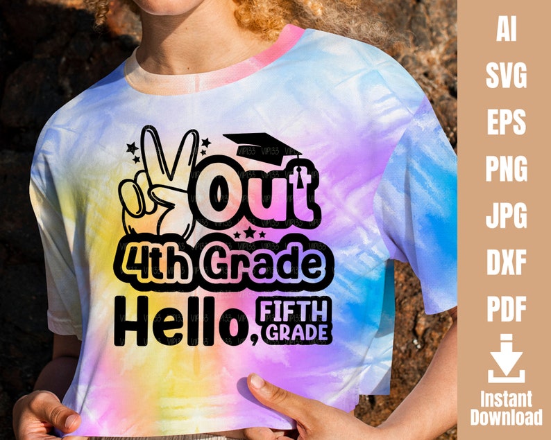 Hello Fifth Grade Shirt SVG 4th Grade Graduation Shirt SVG - Etsy