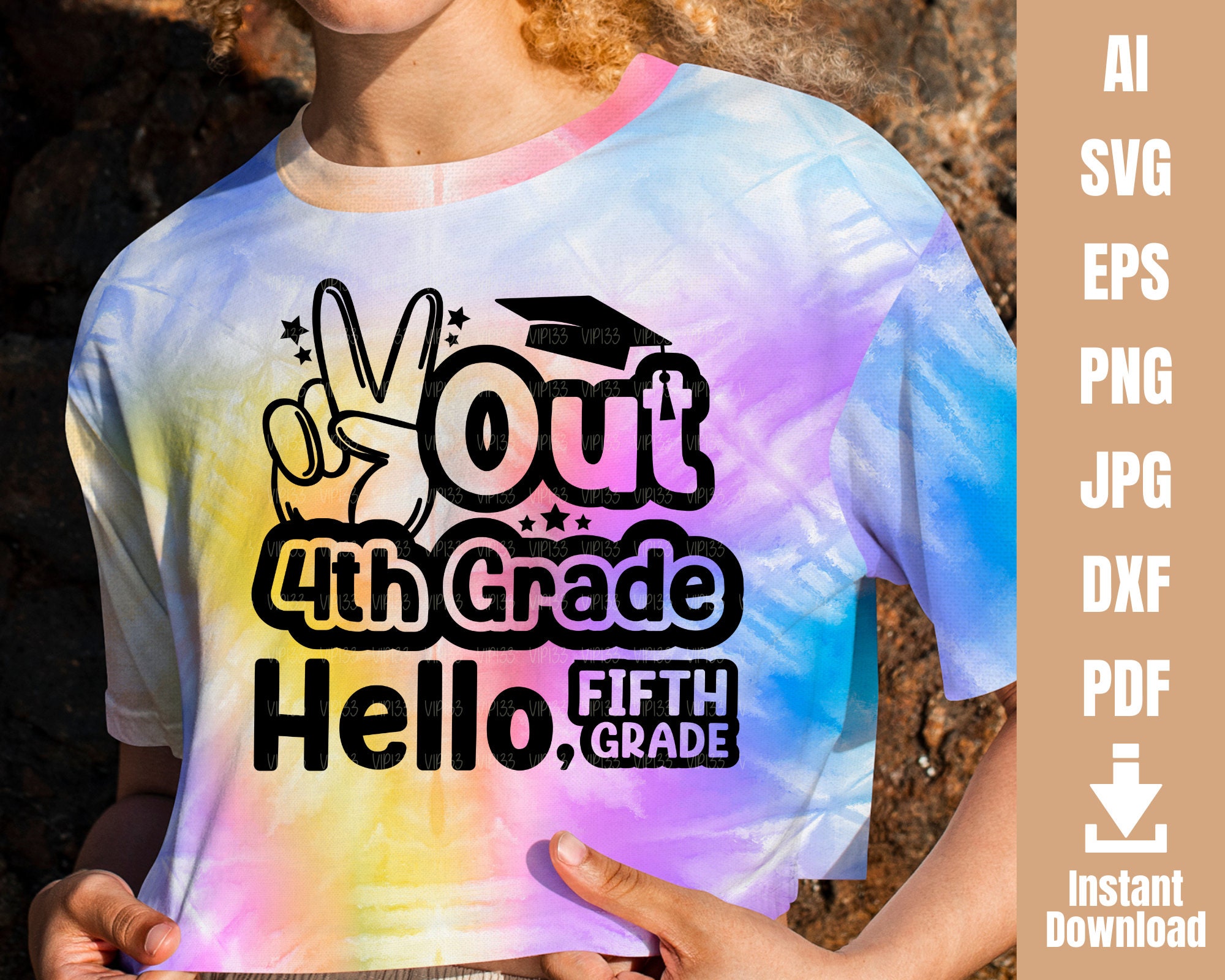 Hello Fifth Grade Shirt SVG 4th Grade Graduation Shirt SVG Last Day of ...