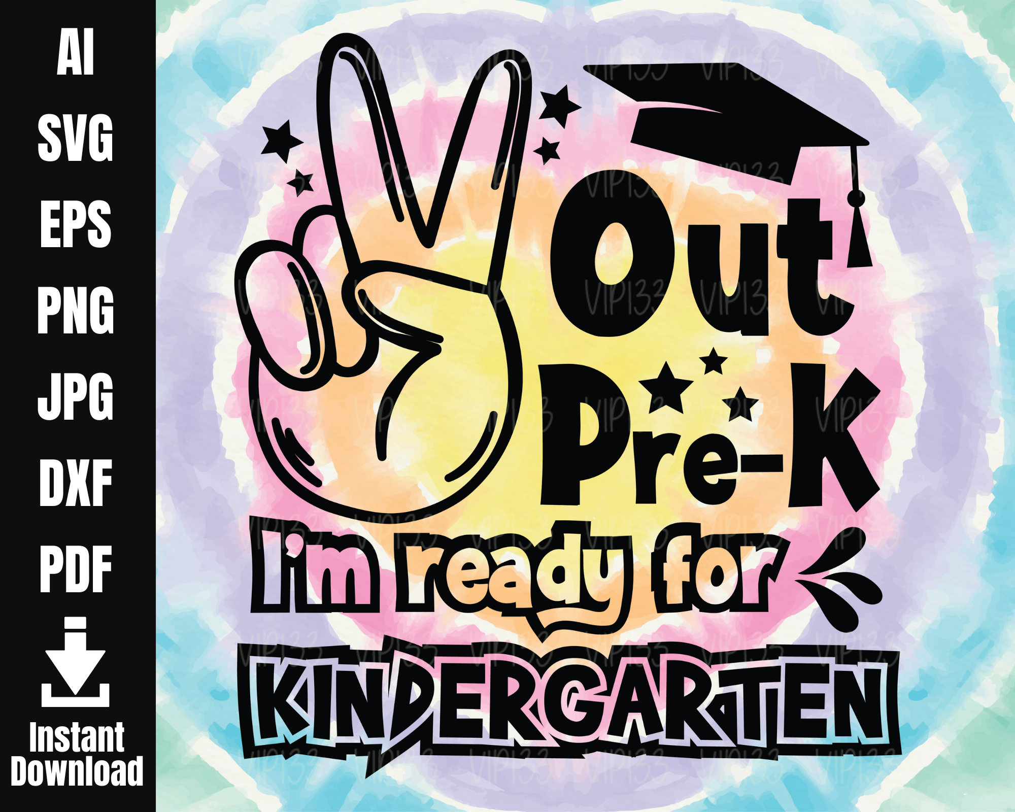 Peace Out Pre-k SVG Prek Graduation SVG Tie Dye Graduation Prek ...
