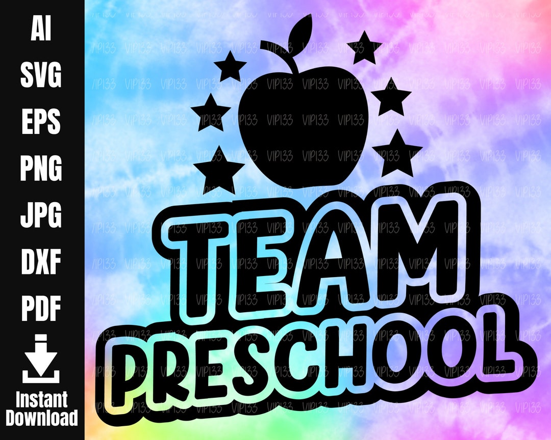 Team Preschool SVG Pre Kindergarten Shirts First Day of Preschool Shirt ...