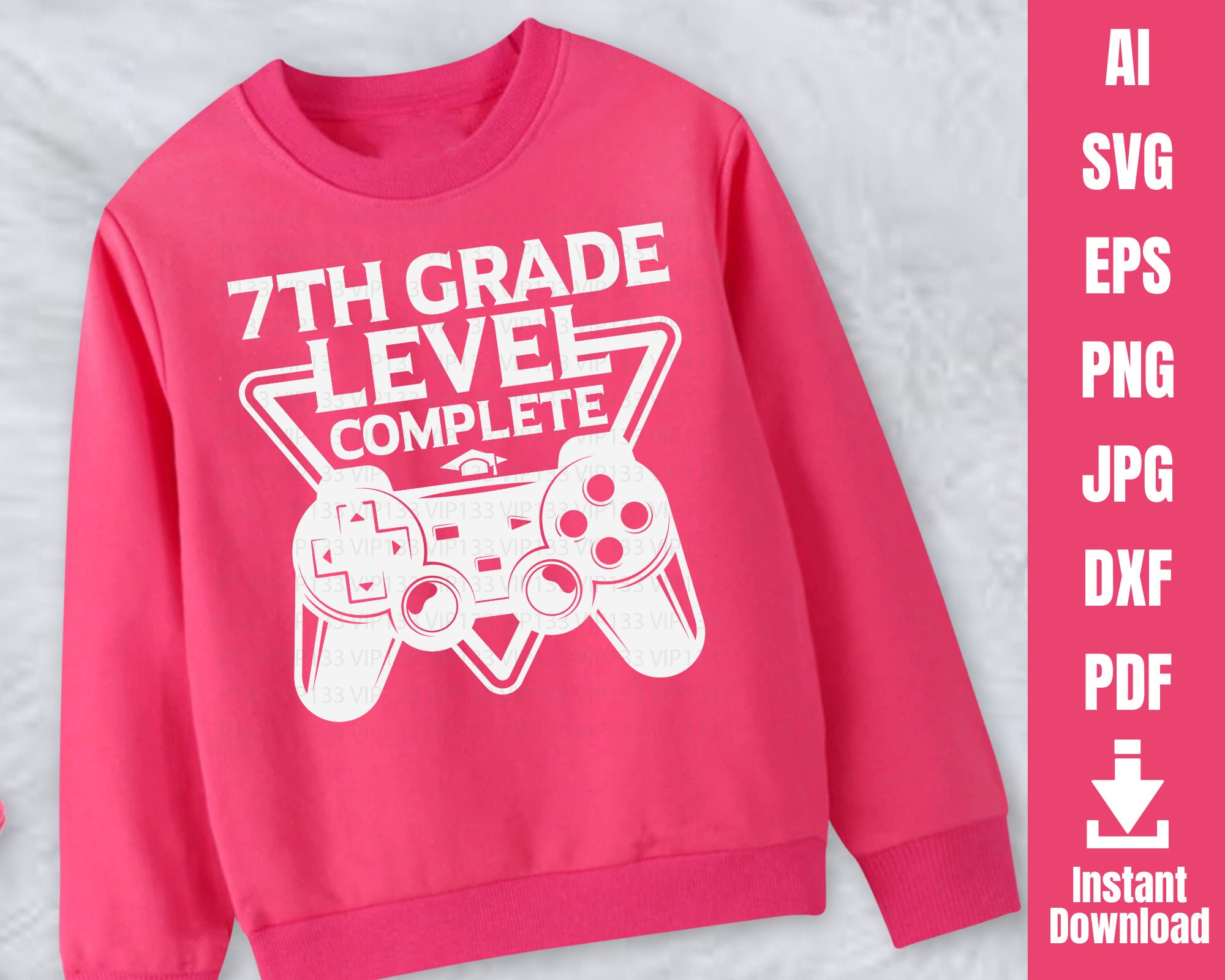 7th Grade Level Complete 7th Grade Graduation Happy Last Day of 7th ...