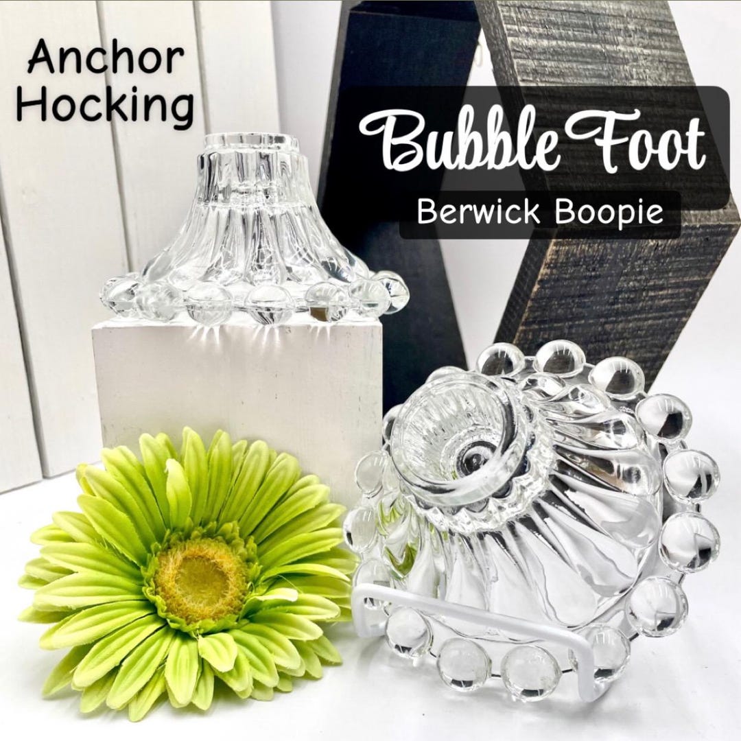 Circa 1950 (set of 2) Berwick Boopie Bubble Candle Holders by Anchor ...