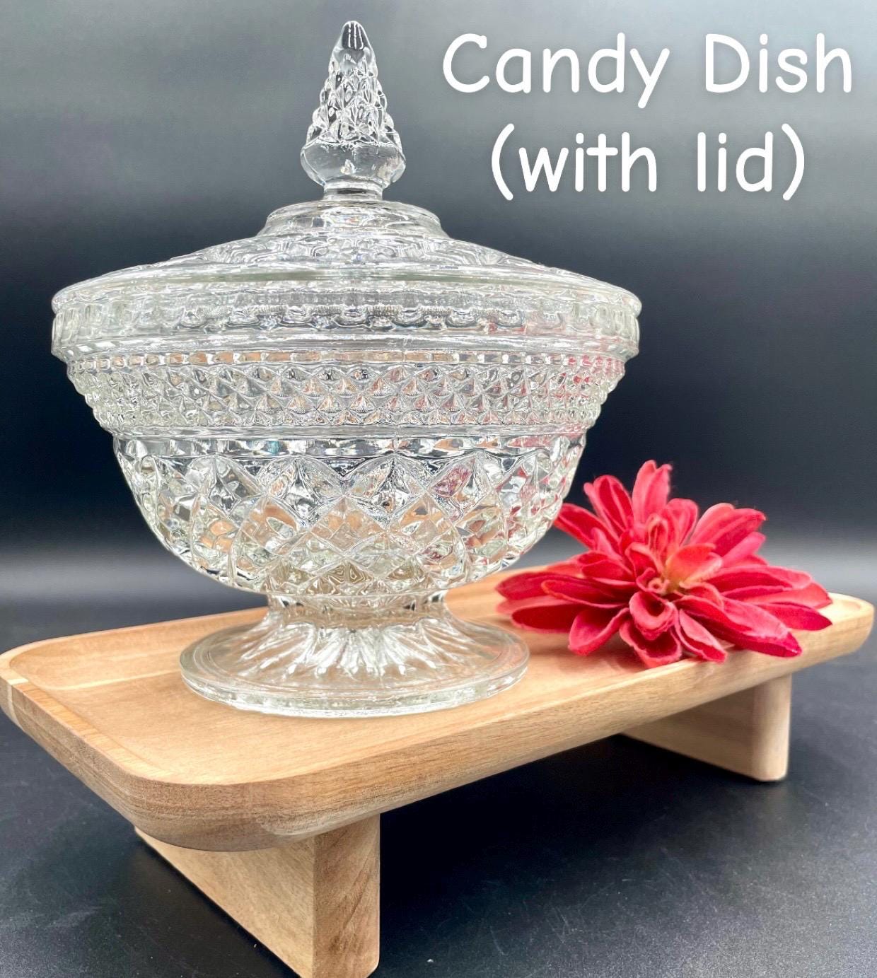 CHOOSE (1962-1998) Wexford Glass: Sugar & Creamer W/ Tray; Butter ...