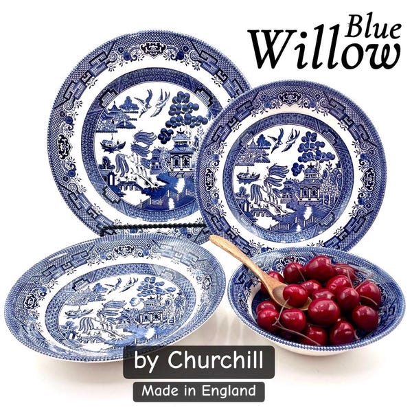 Churchill Blue Willow - Etsy