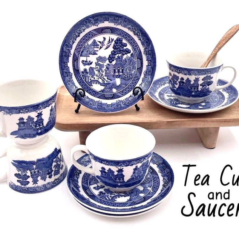 Blue Willow Tea Set - Etsy