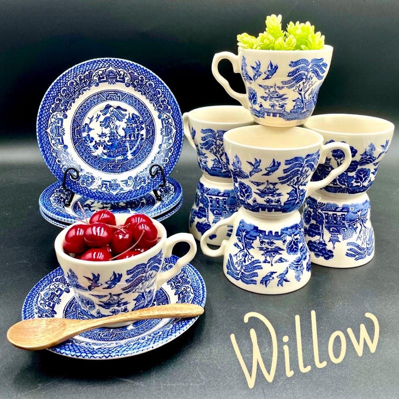 Blue Willow Tea Set - Etsy