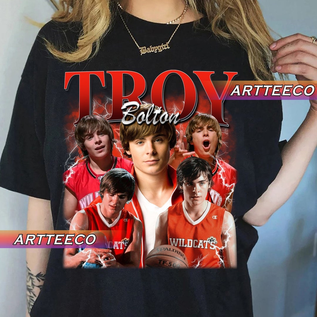 Vintage Troy Bolton Shirt, Troy Bolton T-shirt, Troy Bolton Homage Tv ...