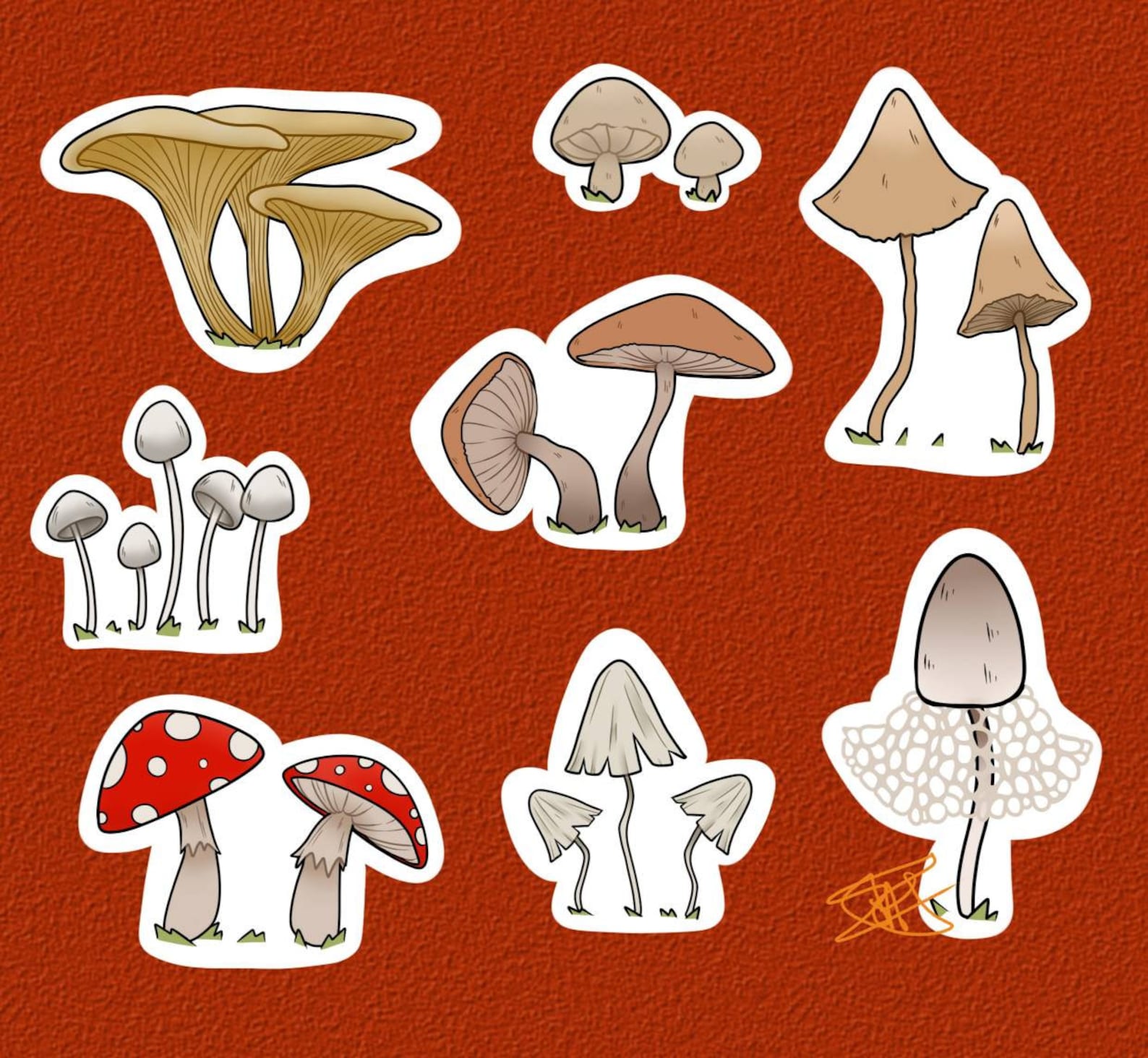 Mushroom Sticker Bundle | Etsy