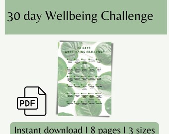 30 Day Self Care Mental Health Wellness Challenge Digital - Etsy