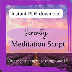 SERENITY MEDITATION SCRIPT, Guided Meditation, Meditation Script to ...