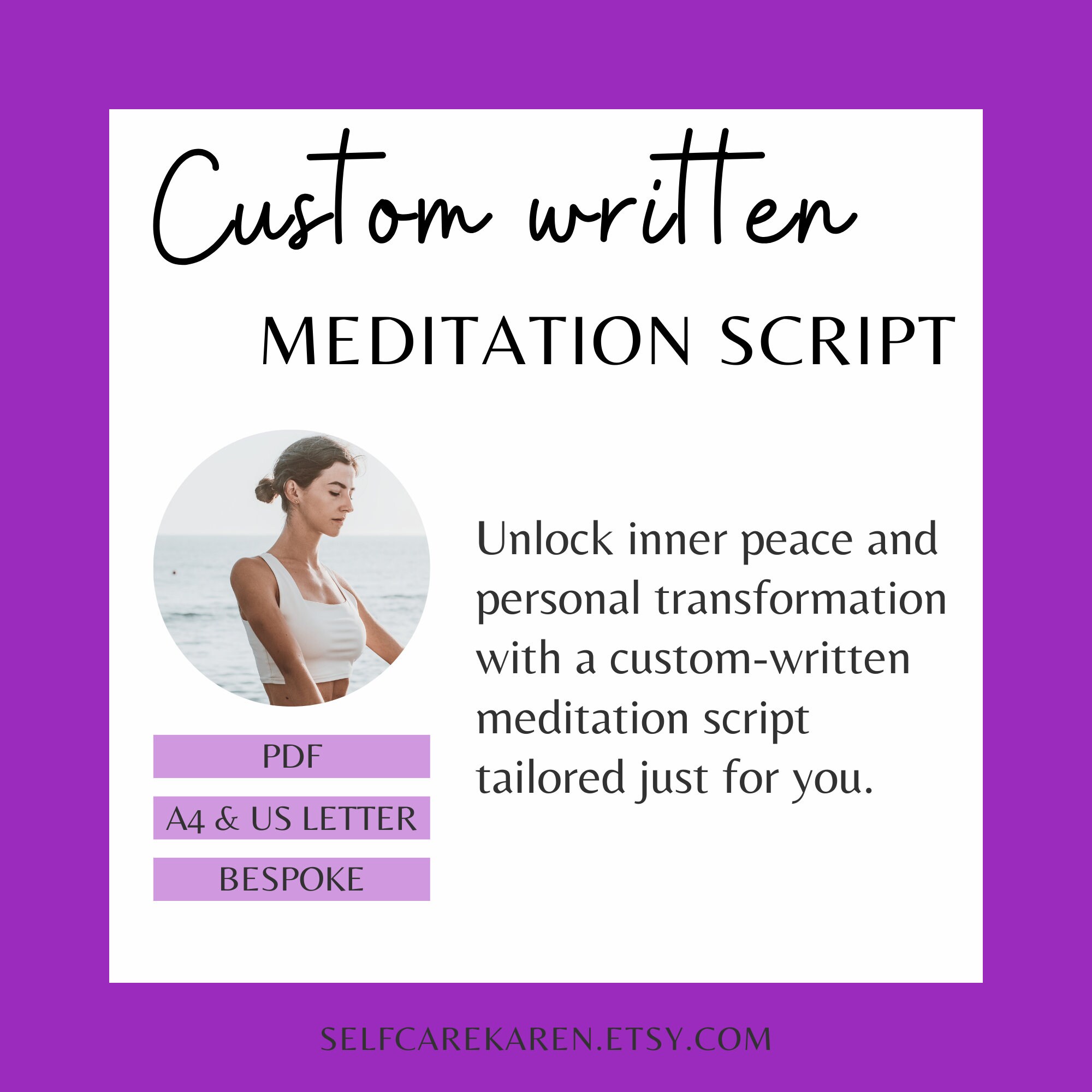 CUSTOM MEDITATION SCRIPT, Instant Download Guided Meditations, Easy to ...