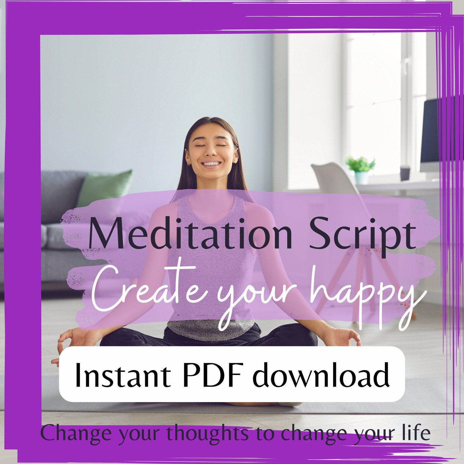 CREATE YOUR HAPPY Meditation Script, Guided Happiness Meditation ...