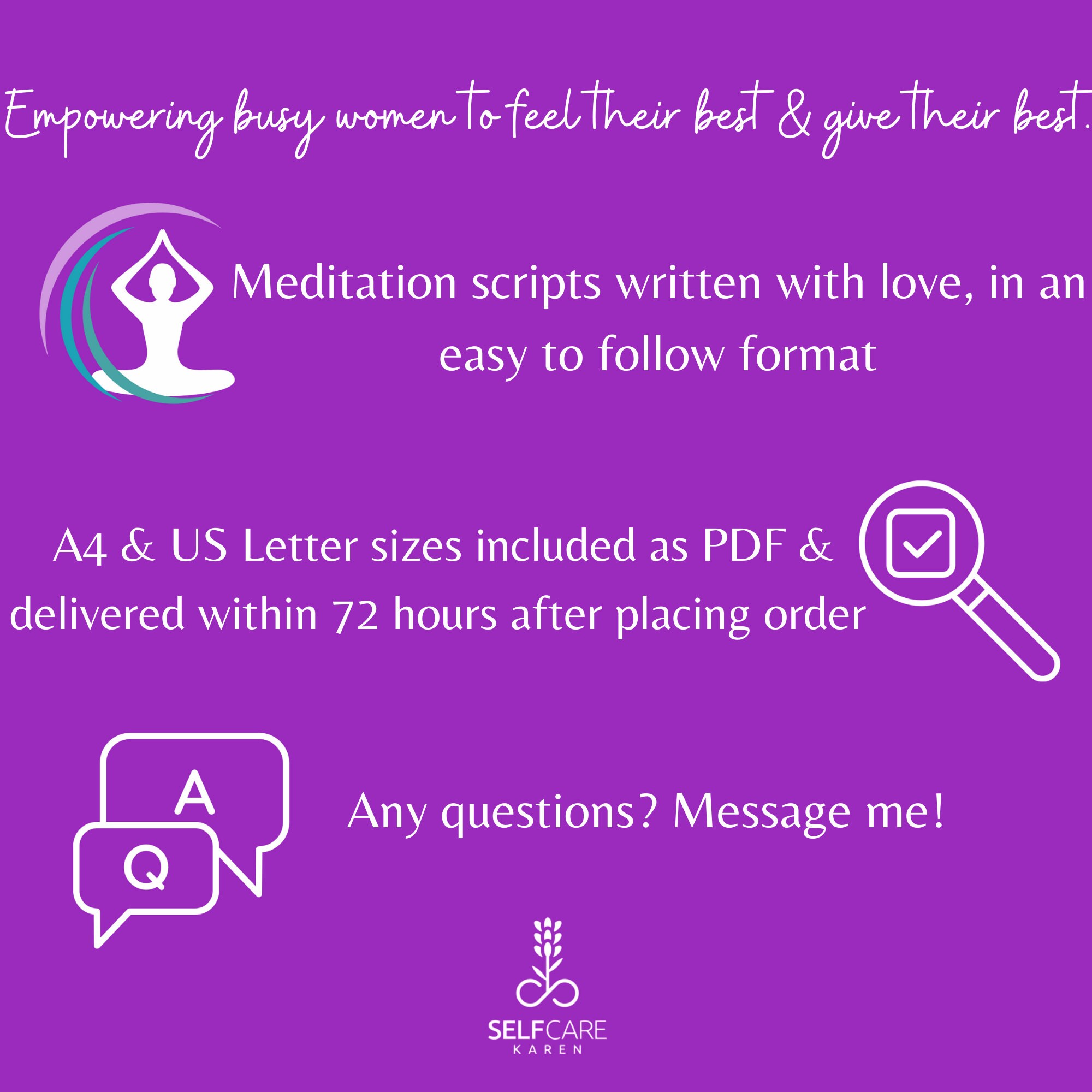 CUSTOM MEDITATION SCRIPT, Instant Download Guided Meditations, Easy to ...