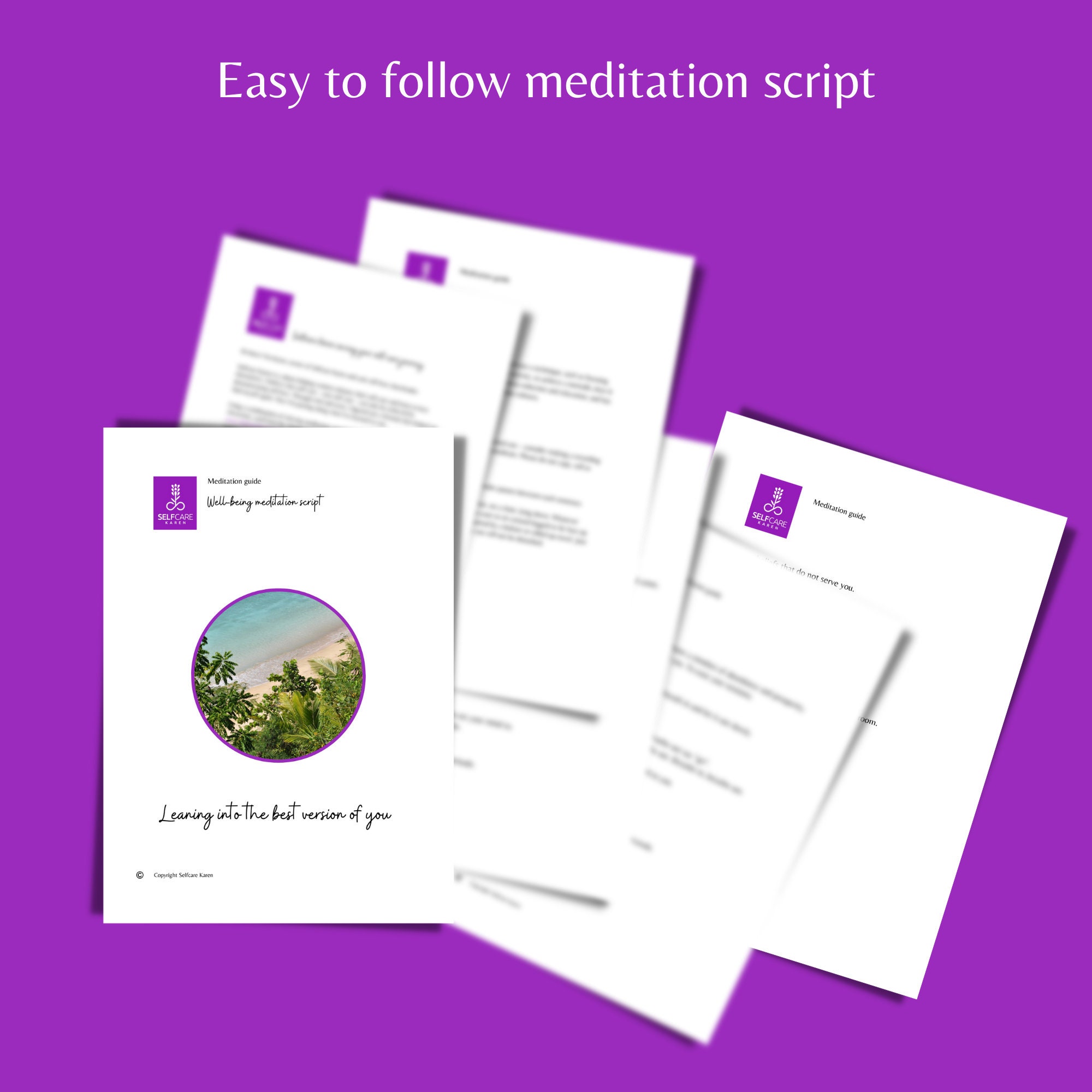 WELL-BEING MEDITATION Script, Enhance Wellness, Mindfulness Practice ...