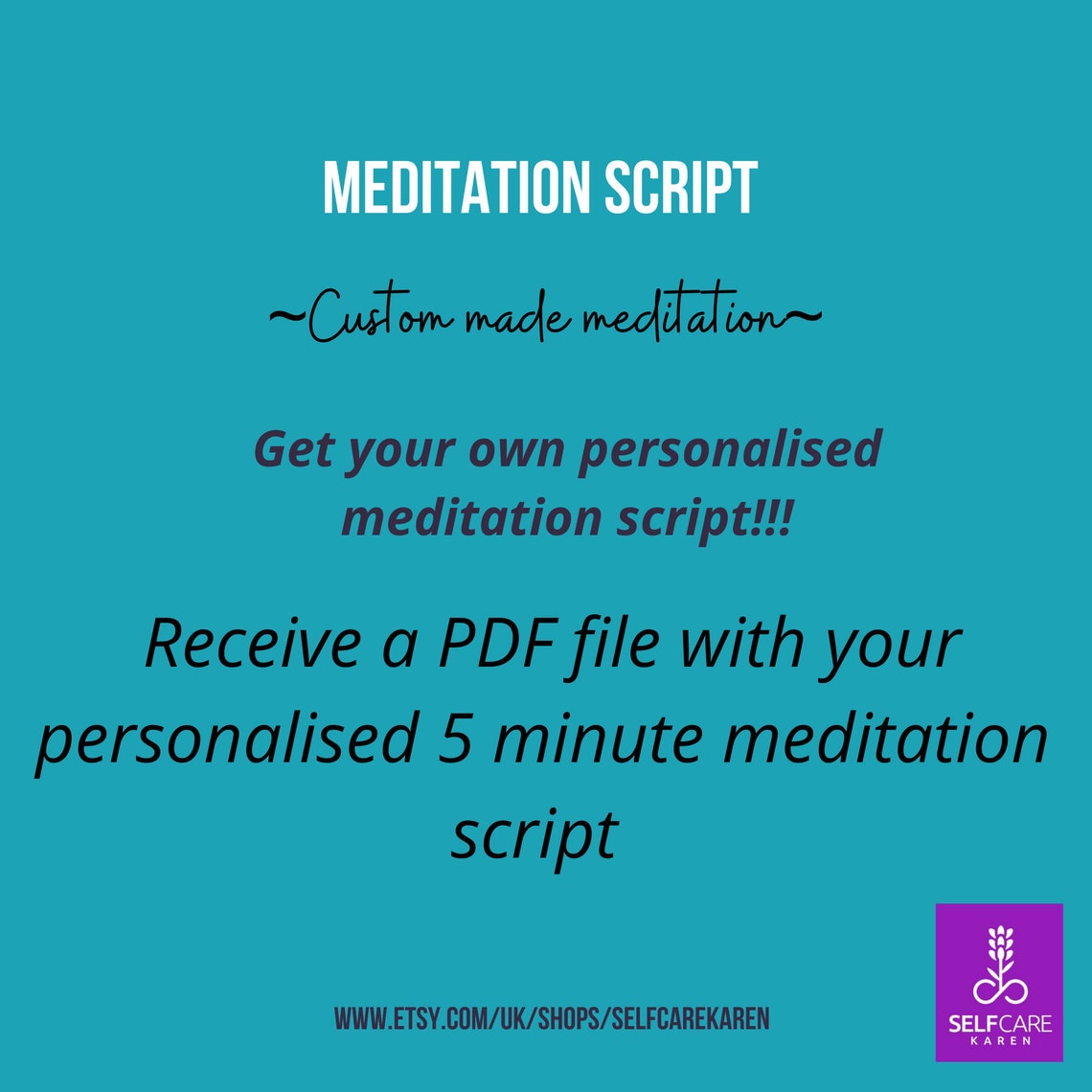 CUSTOM MEDITATION SCRIPT Instant Download Guided Meditations | Etsy