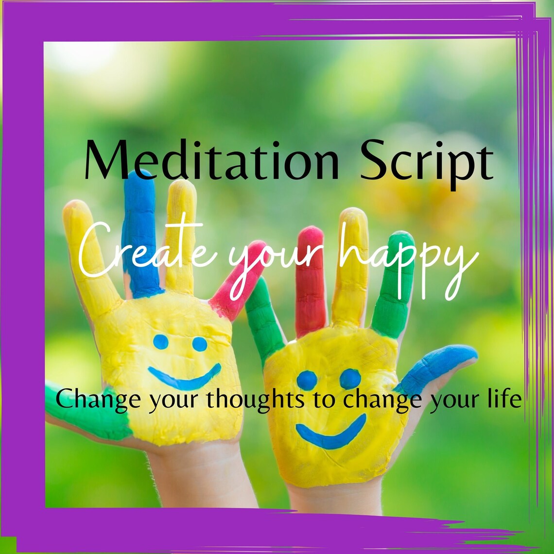 CREATE YOUR HAPPY Meditation Script Guided Happiness - Etsy UK