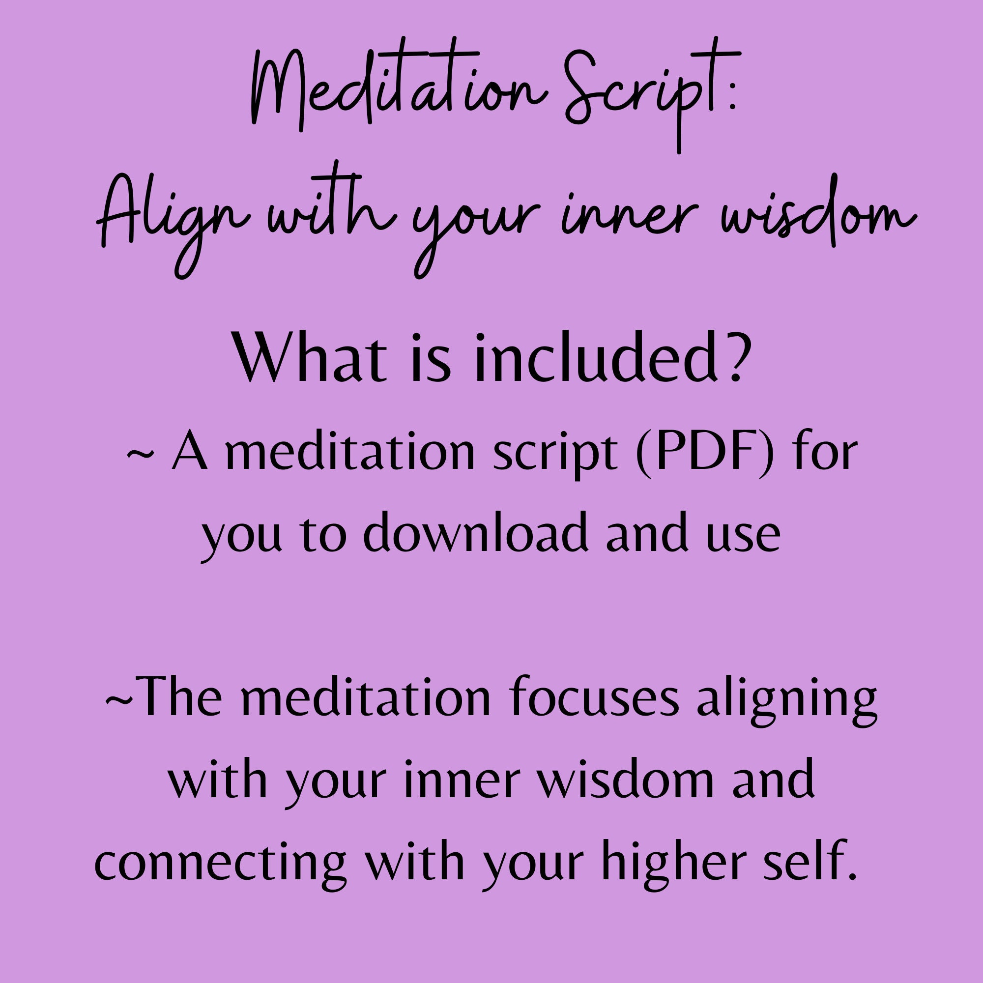GUIDED MEDITATION SCRIPT for Aligning With Your Inner Wisdom and Higher ...