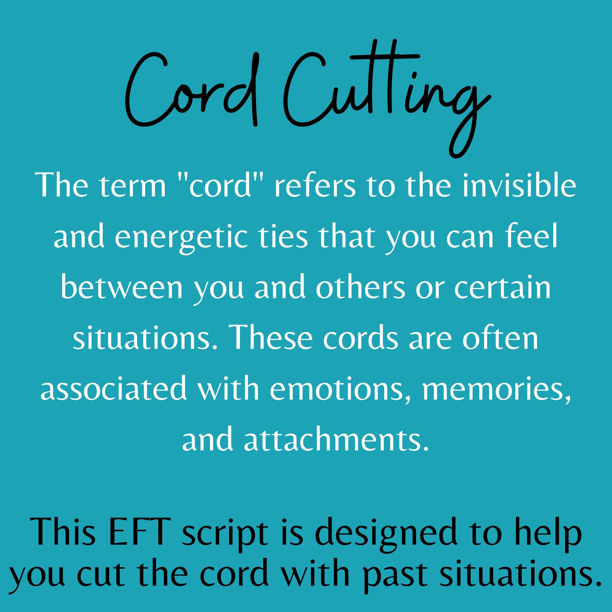 EFT Tapping Script for Cord Cutting and Emotional Release EFT - Etsy
