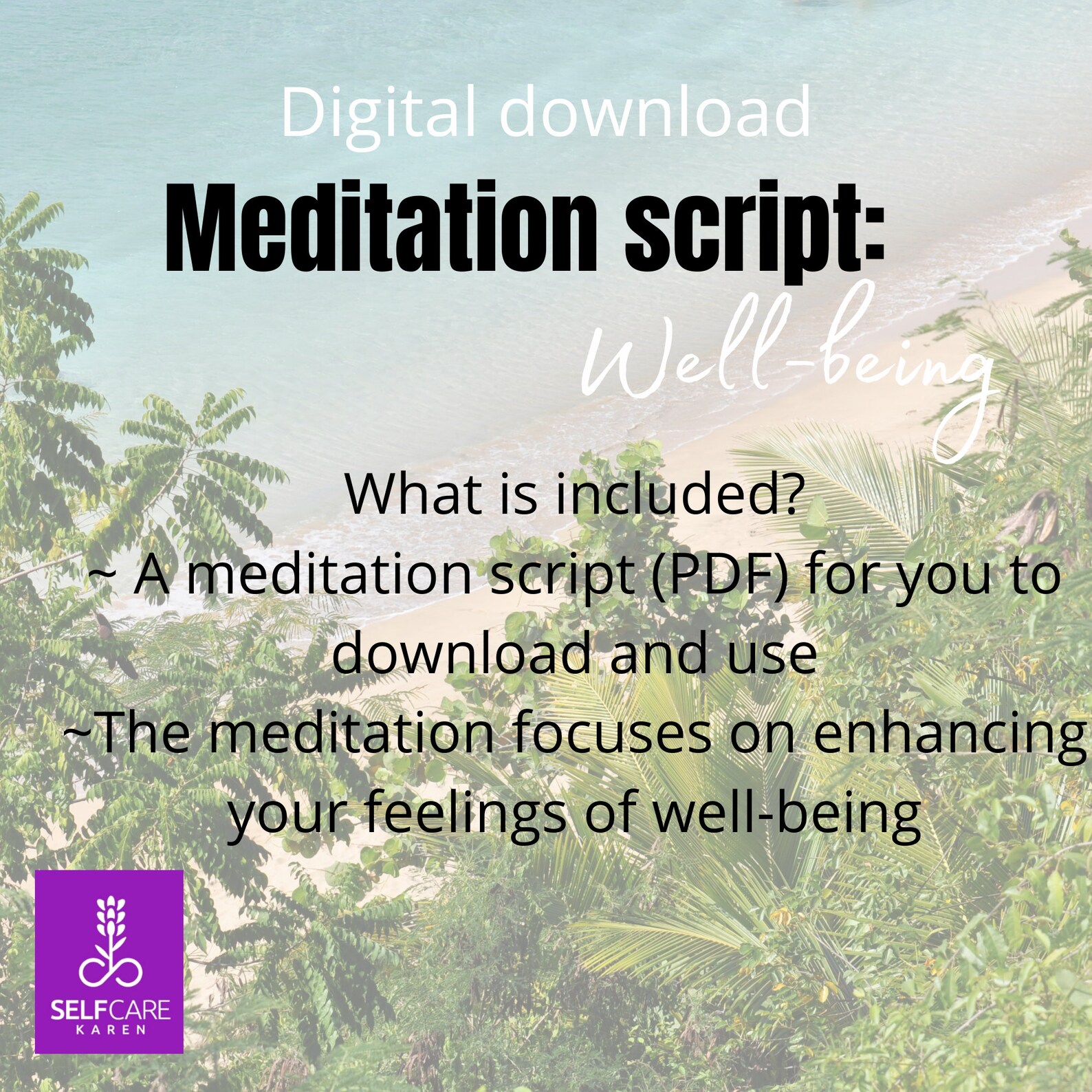WELL-BEING MEDITATION Script Enhance Wellness Mindfulness - Etsy
