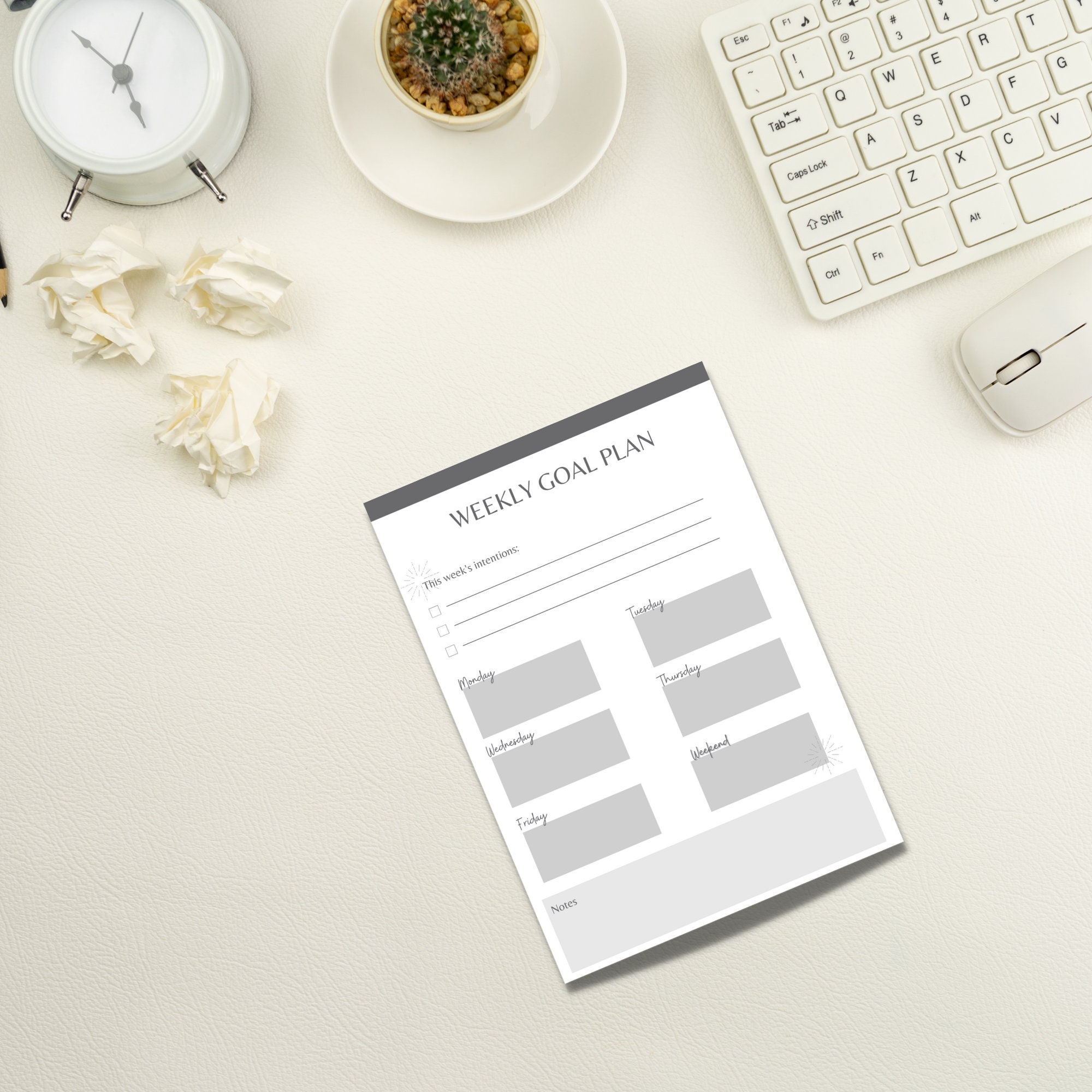 WEEKLY GOAL PLANNING, Plan Your Weekly Goals, Printable Goal Setting ...