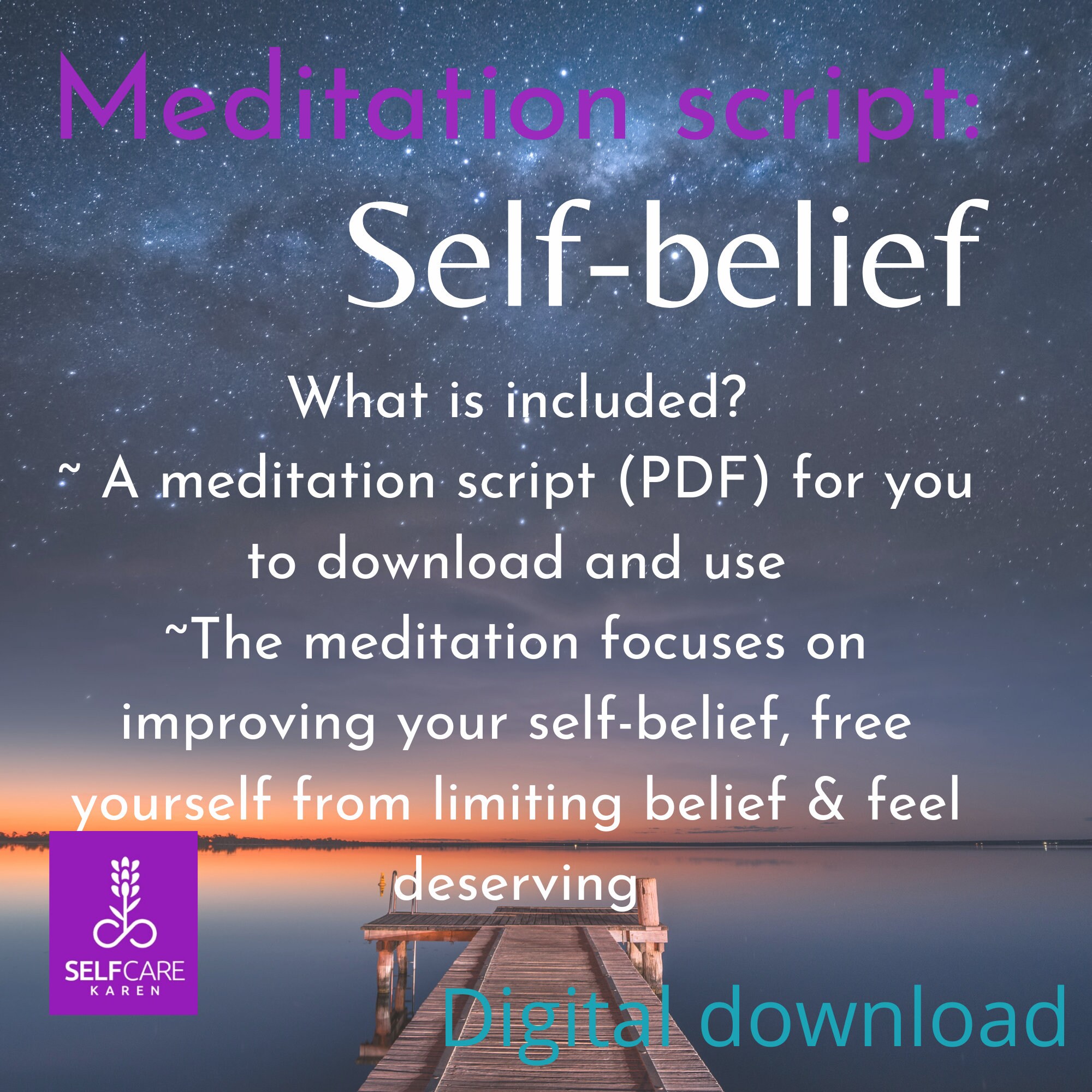 SELF BELIEF MEDITATION Guided Meditation Script Download | Etsy UK