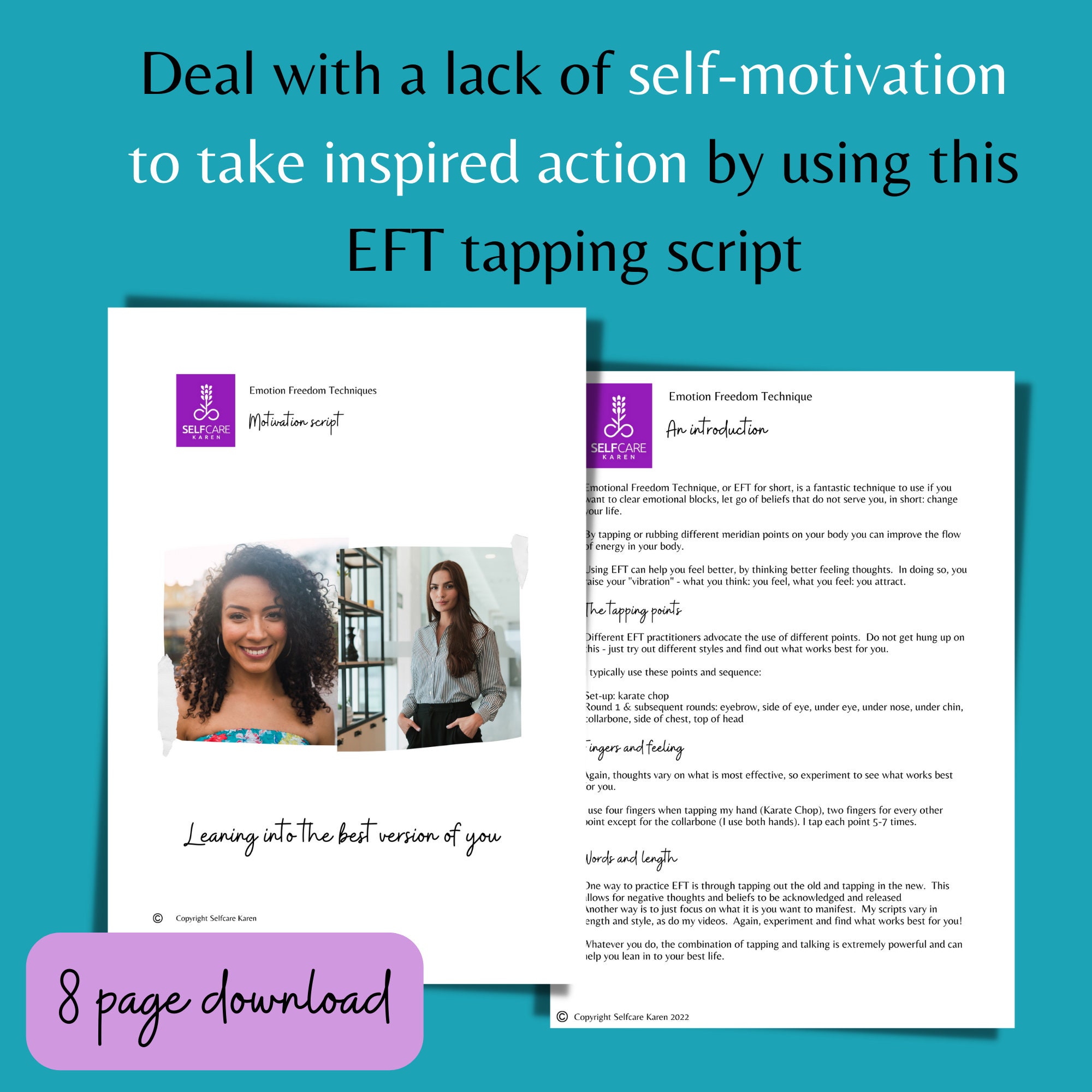 Emotional Freedom Techniques EFT Tapping Script for Self-motivation ...