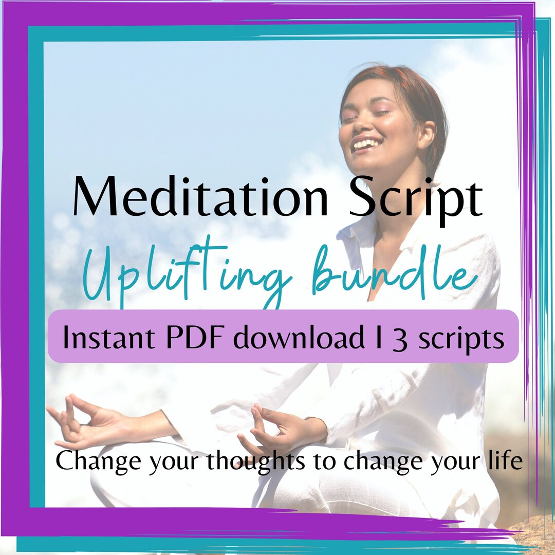 UPLIFTING MEDITATION SCRIPT Bundle, Guided Affirmations, Positive ...