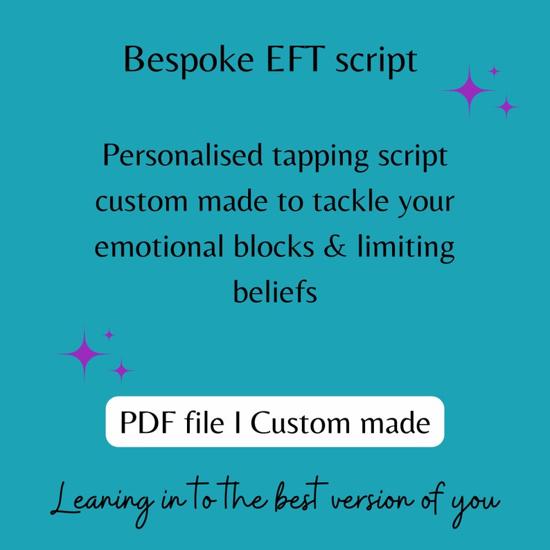 EFT Tapping Script Custom Made for You Personalized EFT Guide - Etsy