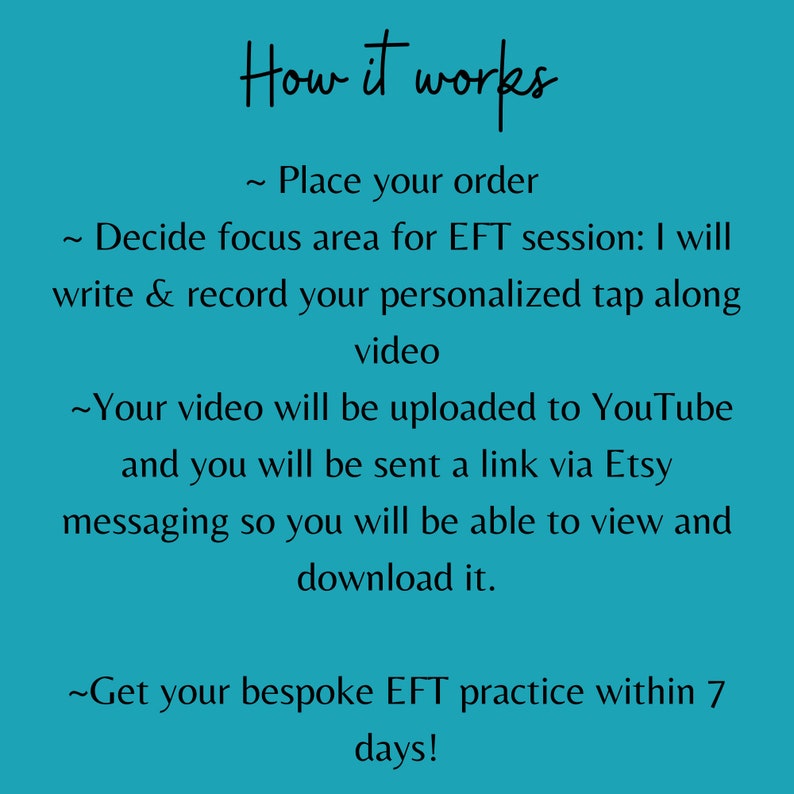 EFT Tapping Video Custom Made for You, Personalized EFT Tap Along Video, Bespoke Emotional ...