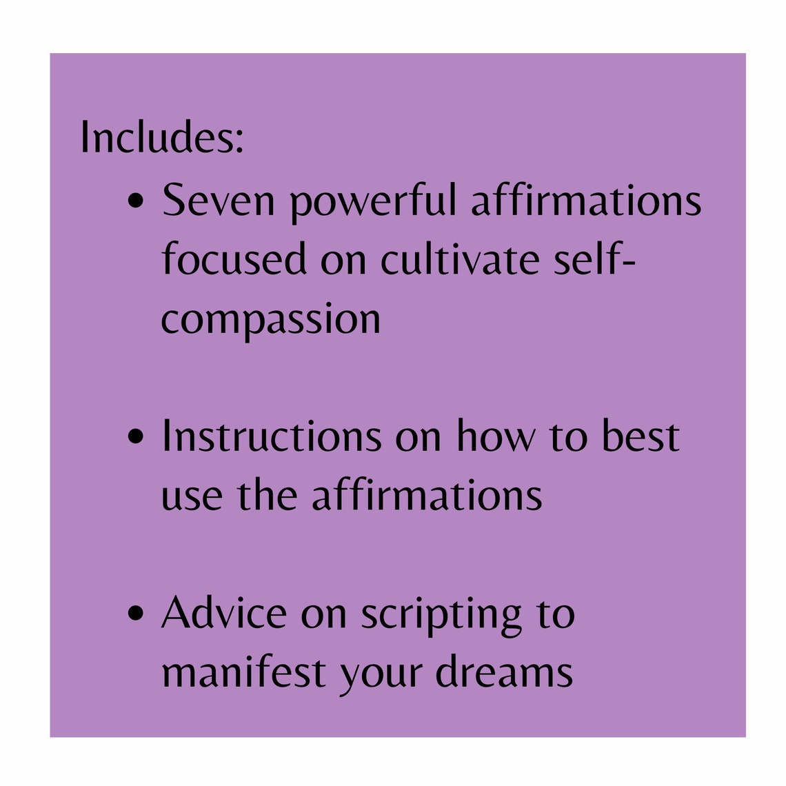 SELF COMPASSION AFFIRMATIONS, Self Affirmations, Gift to Manifest Your ...