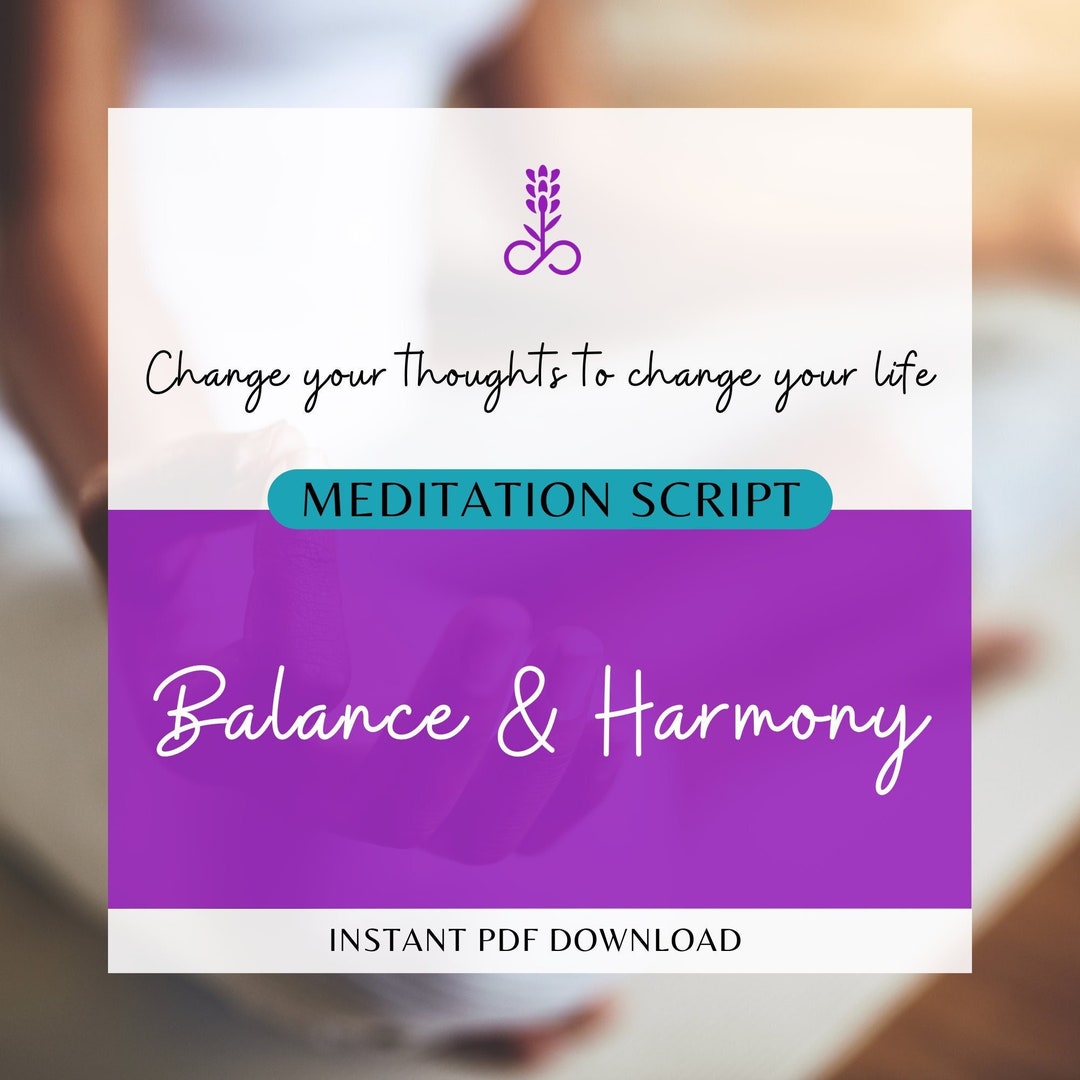 Guided Meditation Script for Women: Balance and Harmony, Relaxation ...