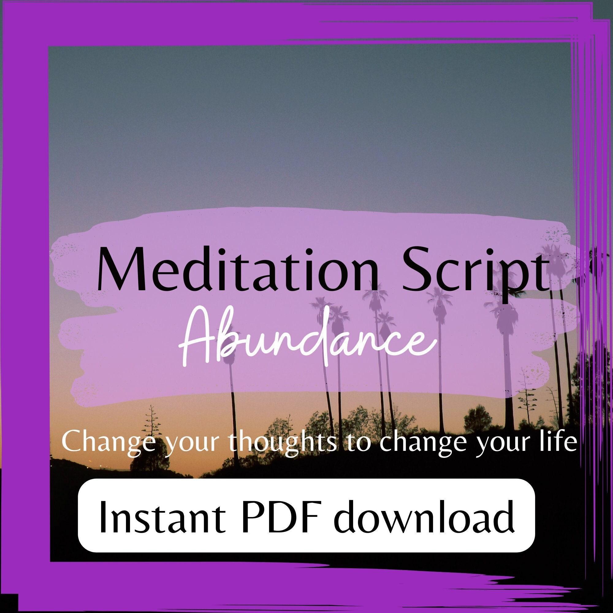 ABUNDANCE MEDITATION SCRIPT, Digital Download Guided Meditations ...